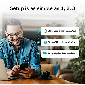 Kayo Business Fleet, GPS Tracker for Vehicles, 4G LTE & 5G, Real-Time GPS Tracking, 14-Day Free Trial, Simple Activation, Simple Plug-in Car GPS Tracker (Pack of 4)