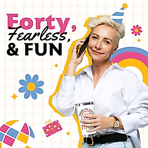 ZAGKOO 40th Birthday Gifts Women - 40th Birthday Decorations Woman, Man - 40 Year Old Gifts Unique Ideas, Making World Better Since 1984 Cool 40th Birthday - Funny Happy Turning 40-20oz Tumbler Cup