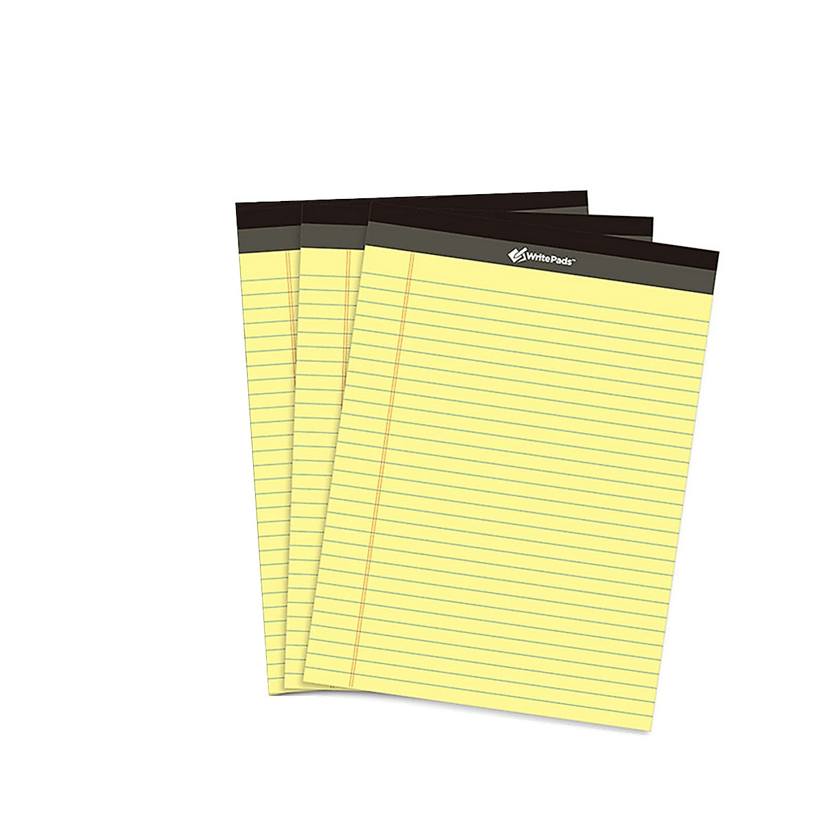 Office Legal Pads Narrow Ruled,Recycled Paper Writing Pads,Stationery,Clipboard Note Pads College Ruled Writing Tablets for School,50 Sheets Letter Writing Pad-3 Pack (Yellow - 8 1/2 x 11 3/4")