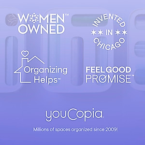 YouCopia Drawer Dividers, Extra Long Adjustable Kitchen Organizers for Utensil and Tool Storage, Expands 13" to 24", Deep Height, 2-Pack, Speckled White