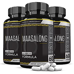 (3 Pack) Maasalong All Natural Advanced Men's Health Masalong Formula 180 Capsules