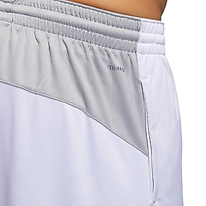 adidas Men's Axis Knit Training Shorts (White/Grey, M)