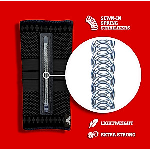 Old Bones Therapy Knee Brace | Knitted Compression Knee Sleeve with Springs and Support for Knee Pain Relief | Perfect for Sports, Arthritis, Post Surgery Recovery, Stability, Protection (XLarge,