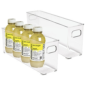 bHome & Co Clear Plastic Storage Bins - Pantry Organization and Storage Containers Stackable Storage Bins Acrylic Bins for Organizing Cabinet Shelves Kitchen Organization Fridge Freezer Organizer Bins