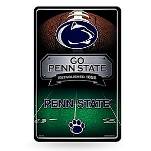 Rico Industries NCAA Penn State Nittany Lions Large Metal Sign 11" x 17" Large Metal Home Décor Sign