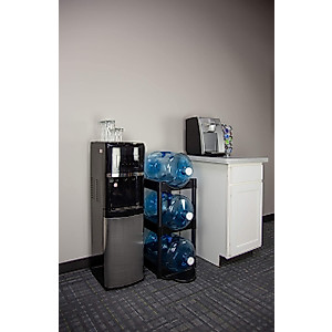 Bottle Buddy Water Bottle Storage Rack 3 Tray - Plastic Water Bottle Organizer for Three to Five Gallon Bottle Storage – Customizable Water Gallon Holder for Easy Storage and Organization