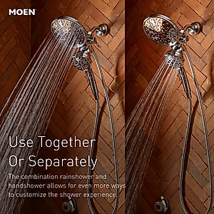 Moen Engage Magnetix Chrome 2.5 GPM Handheld/Rain Shower Head 2-in-1 Combo Featuring Magnetic Docking System, Rain Shower Head with Handheld Spray, 26009