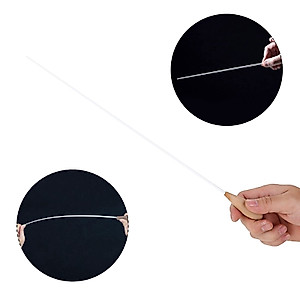 Musical Conductor Baton, 15" Pearwood Handle Lightweight Music Band Conducting Baton for Choral Symphony Concert