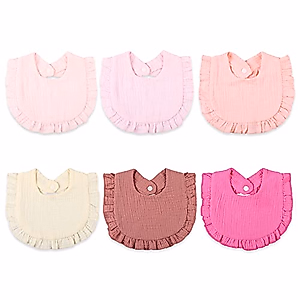 DOSMINE Muslin Bibs Baby Bibs Baby Drooling Bibs Baby Girl Bibs Baby Bandana Bibs Infant Bibs Girls Cotton Teething Bibs Baby Drool Bibs