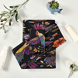 Flradish Hummingbirds Flowers Towels 3 Pack Bath Towels for Bathroom Set Soft Cotton Highly Absorbent Lightweight & Quickdry Towel Set 1 Bath Towel,1 Hand Towel,1 Washclothe