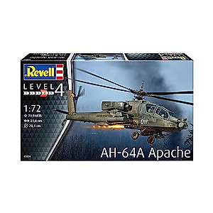 Revell 03824 AH-64A Apache 1:72 Scale Unbuilt/Unpainted Plastic Model Kit