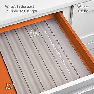 YouCopia SpiceLiner Spice Rack Drawer Organizer (Universal Fit 10’ Roll)