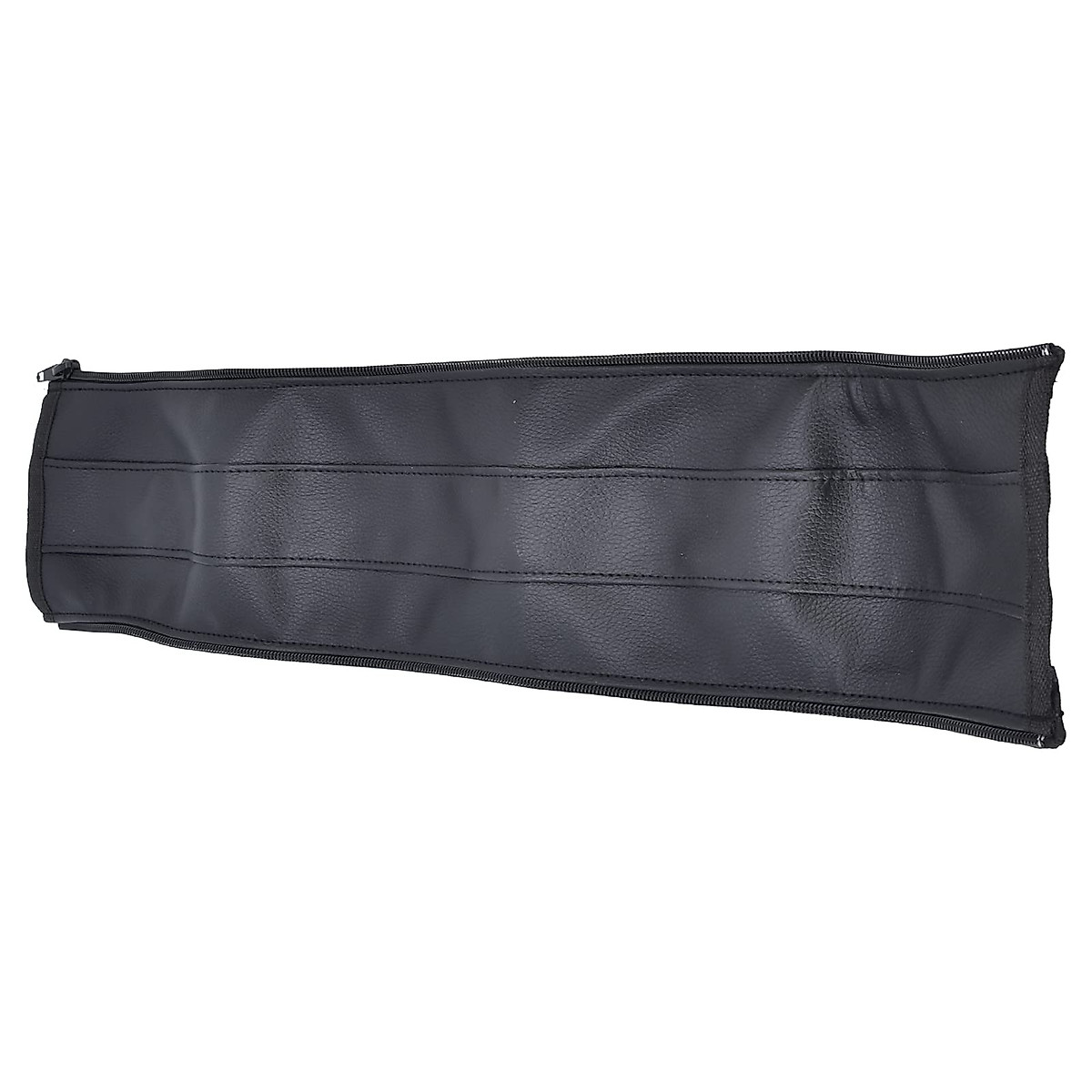 Fdit PU Baby Stroller Handle Cover Armrest Protector for Baby Carriage, Removable Zipper Protector Sleeve for Baby Stroller (Black)