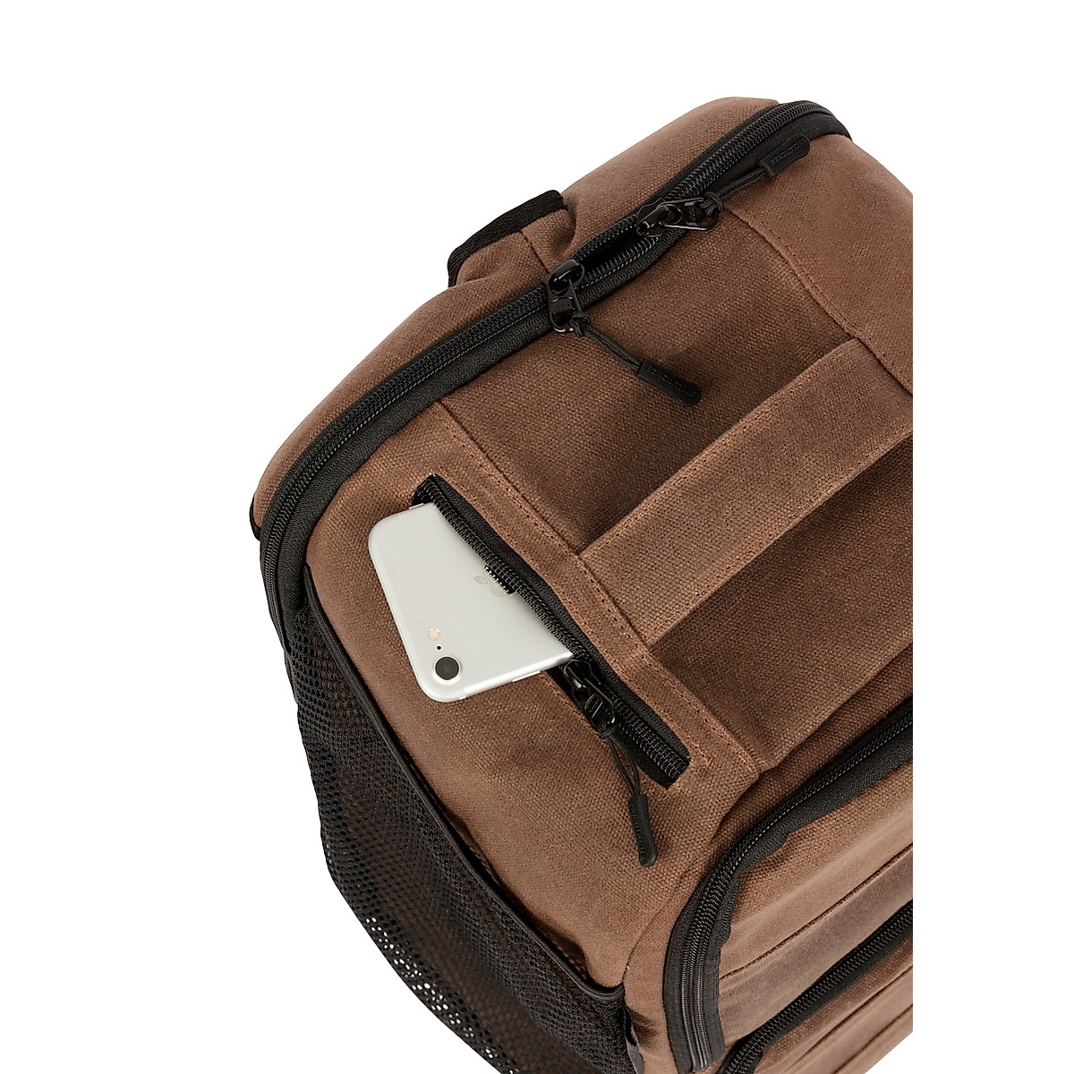 EDC Meal Prep Backpack by Evolutionize - Full Meal Management System - Holds 6 Meals - Includes Portion Control Meal Prep Containers + Ice Pack (Backpack - 6 Meal, Brown (Waxed Canvas))