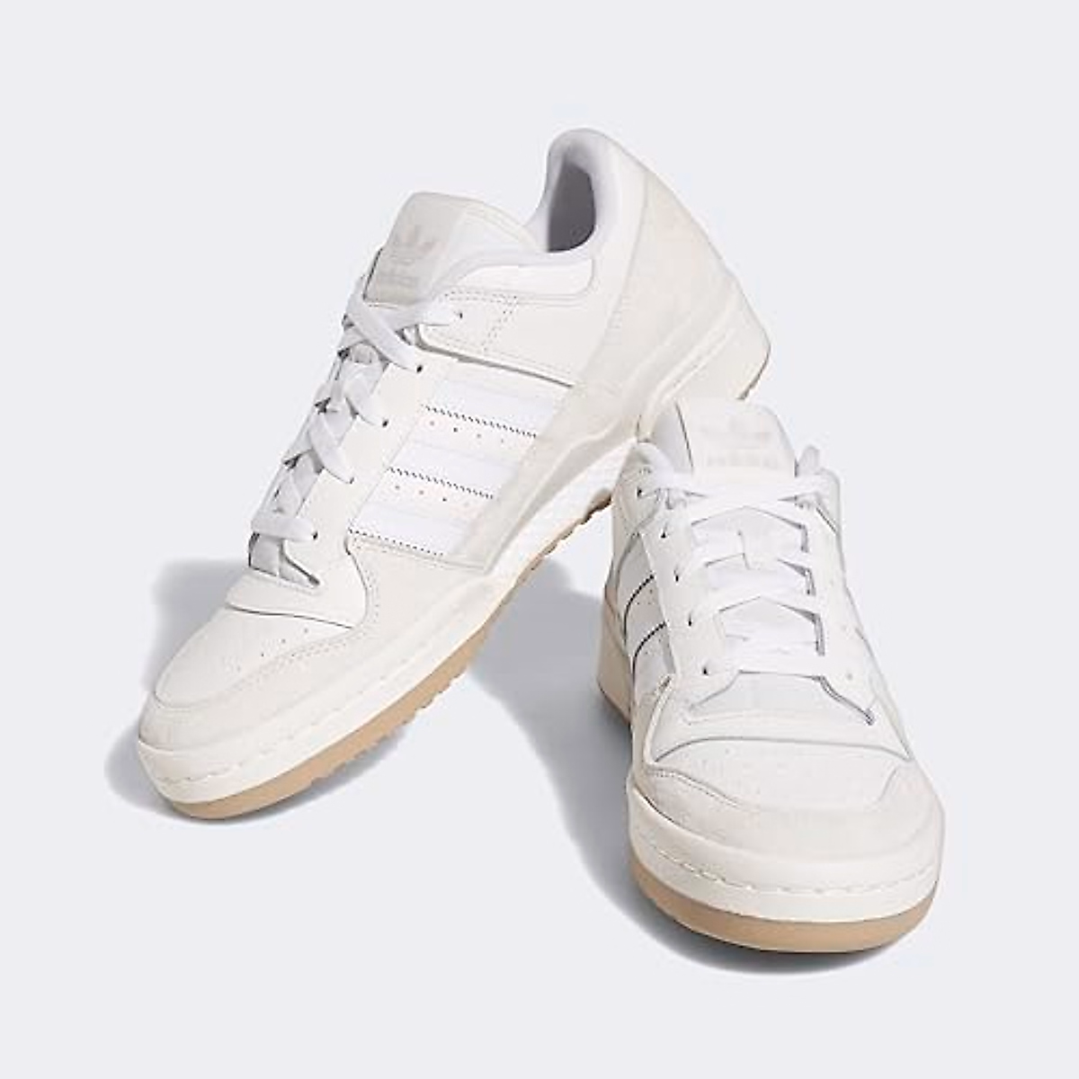 adidas Originals Men's Forum Low Classic Sneaker, Chalk White/Cloud White/White, 9