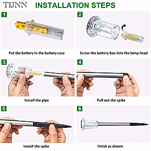 TIJNN Garden lights-12packs, Solar Outdoor Lighting Waterproof Lights for Garden, Patio, Lawn, Path.