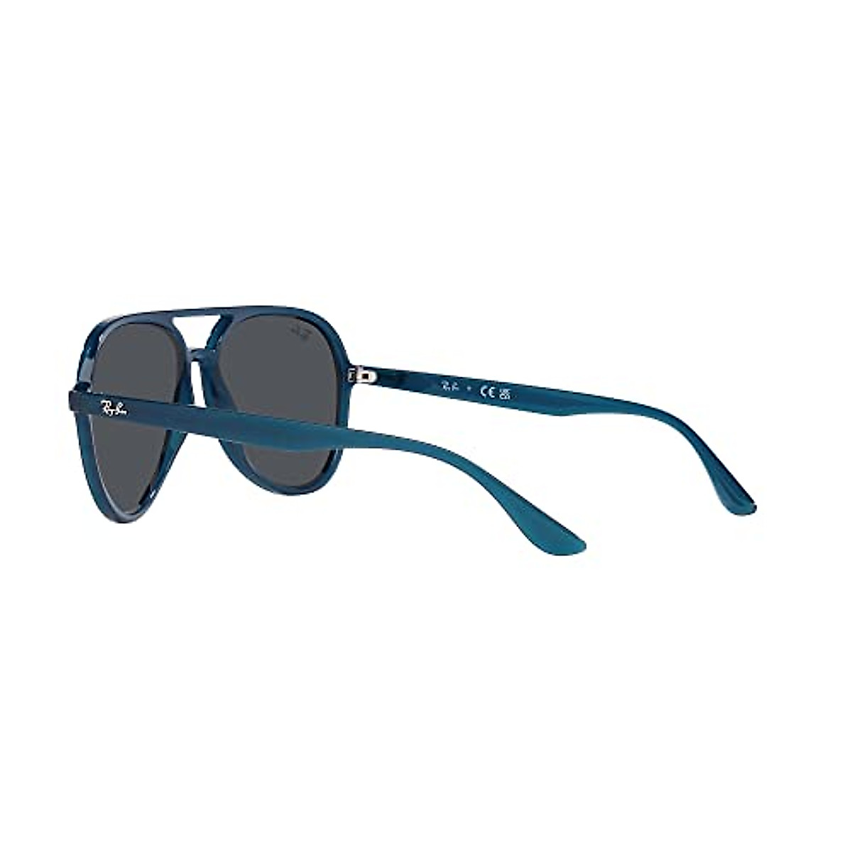 Ray-Ban RB4376 Aviator Sunglasses, Opal Dark Blue/Dark Grey, 57 mm