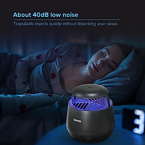 SANSI Fruit Fly Traps for Indoors, Flying Insect Trap Fly Trap Indoor for Home with Suction, Bug Zapper Indoor Mosquito Zapper with 5 Pcs Sticky Glue Boards