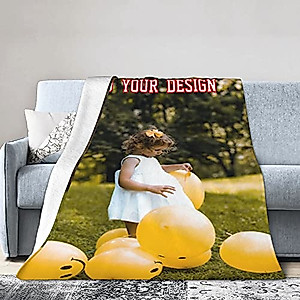 Custom Blanket with Photos Personalized Blanket Customized Throw Blanket Photos Custom Gifts for Christmas, Kids, Adults, Family Friends Lovers Dog Pets Personalized Birthday 40x30 in