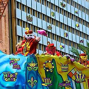 30 Pieces Large Comedy Tragedy Face Mardi Gras Decorations Mardi Gras Cutouts Wagon Costume Cover Comedy Tragedy Masks Float Decor for Trailer Mardi Gras Wall Hanging Party Supplies Home Door Decor