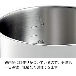 Fisler 086-152-16-000 Single Handled Pot, 6.3 inches (16 cm), Sauce Pan, Bon, Induction Compatible, Lid Included, Gas Flame and Induction Compatible, Made in Germany, Stainless Steel