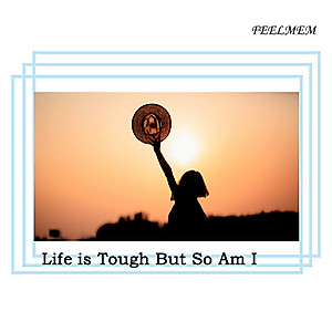 FEELMEM Depression Awareness Recovery Gift Life Is Tough But So Am I Keychain Prevention Awareness Mental Health Awareness Jewelry Inspirational Gifts For Family Best Friend (cuff - silver)