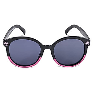 Barbie Girl's Cat Eye Sunglasses and Handled Hard Case Set (Pink-White-Black)