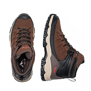 NORTIV 8 Men's Waterproof Winter Hiking Boots Outdoor Trekking Mid Backpacking Mountaineering Shoes,Size 10 Brown SNHB2210M