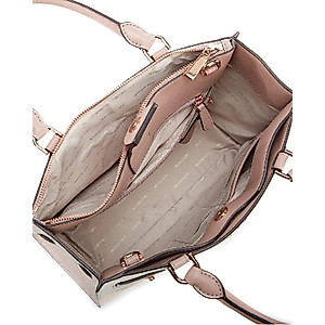 MICHAEL Michael Kors Reagan Large Leather Satchel Bag, Soft Pink Light Cream Fawn