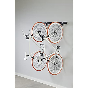 Rubbermaid FastTrack Garage Storage Bike Storage Kit, 3 Piece, All in One Rail Hook Kit Organizer, Heavy Duty Organization for Home/Garage/Wall/Shed