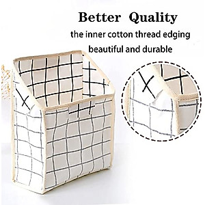 HUIGOU 2 Packs Wall Hanging Basket Fabric Closet Hanging Storage Caddy Bag Desktop Organizer Over The Door Pouch Hanging Shelf Organizer Baskets for Home Kitchen Bathroom Bedroom