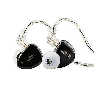 Linsoul SIMGOT EM6L 1DD + 4BA Hybrid Driver in-Ear Monitor, Gaming Earbud, HiFi IEM Earphone with 3D-Printed Resin Housing, Detachable OFC Silver-Plated Cable for Musician Audiophile