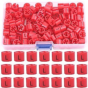 Swpeet 150Pcs Red【 Sizes L 】 Plastic Clothes Hanger Size Markers Color-Coding Hanger Sizes Hangers Tags Marker Garment Size for Wire Hangers Clothing Hangers with Storage Box