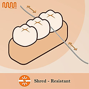 MasterMedi Mint Dental Floss for Bad Breath Treatment, Pack of 6, 50 M Dental Floss Waxed for Effective Plaque Removal & Fresh Breath | 1 pc Tongue Scraper with Travel Case for Complete Oral Care