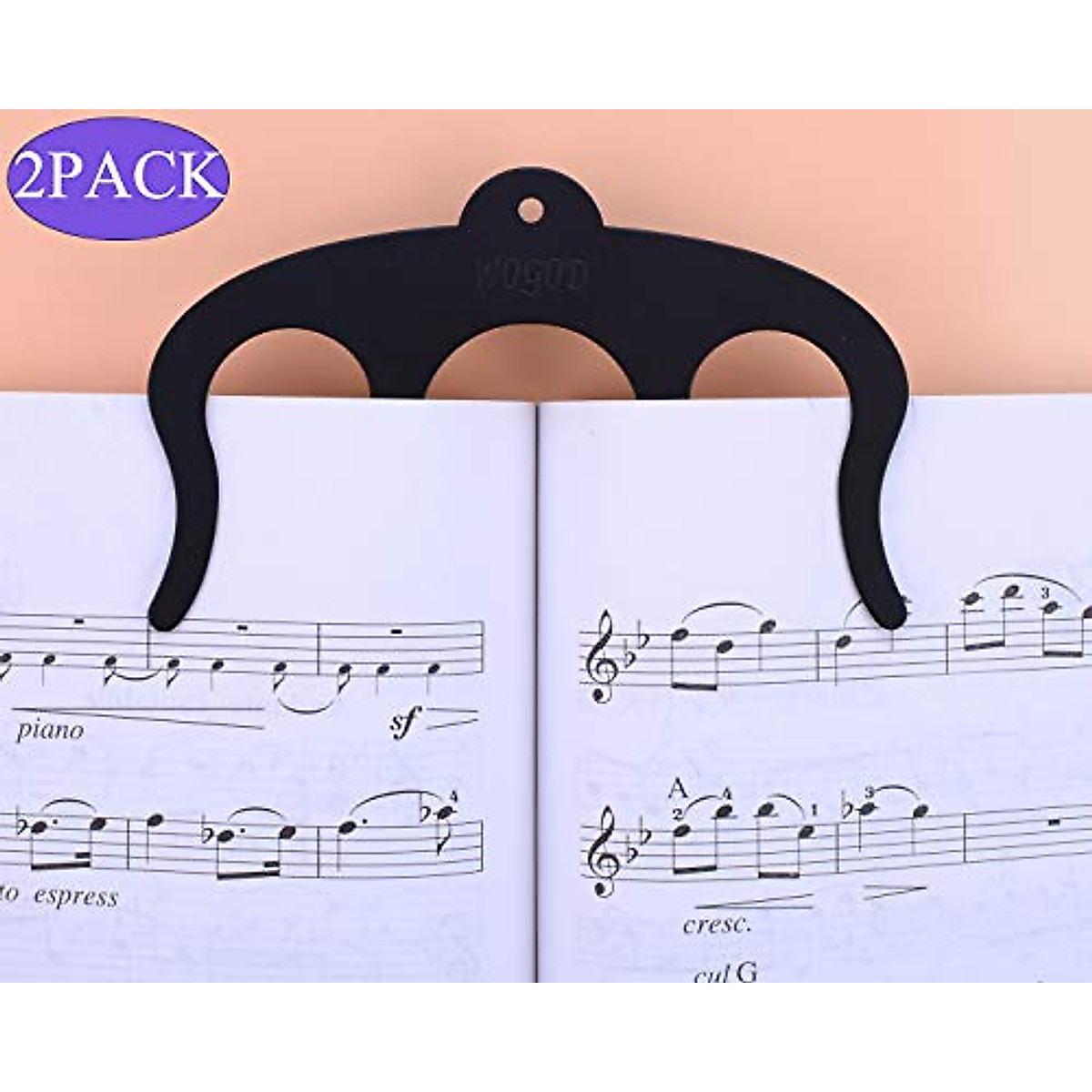 Music Book Clip Page Holder 2Pack Metal Sheet Music Holders for Sheet Music Stands,Pianos,Musicians and Cookbook Reading