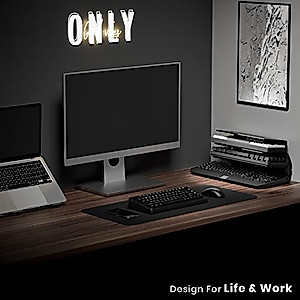 Acrylic Keyboard Mouse Storage Rack,Yikola 3-Tier Keyboard Display Stand,Acrylic Frame Holder Stand, Gaming Keyboard Plate Holder Keyboard Mouse Desktop Organizer-Black