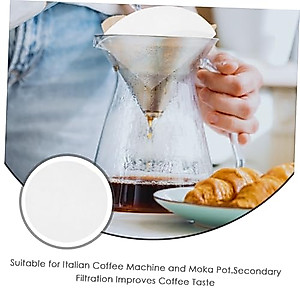 OSALADI 2 Boxes Coffee Filter Paper Tea Infuser Coffee Dripper Filter Coffee Strainer Paper Coffee Maker Filters Coffee Filtering Tool Coffee Maker Replacement Filters Wood Fiber White