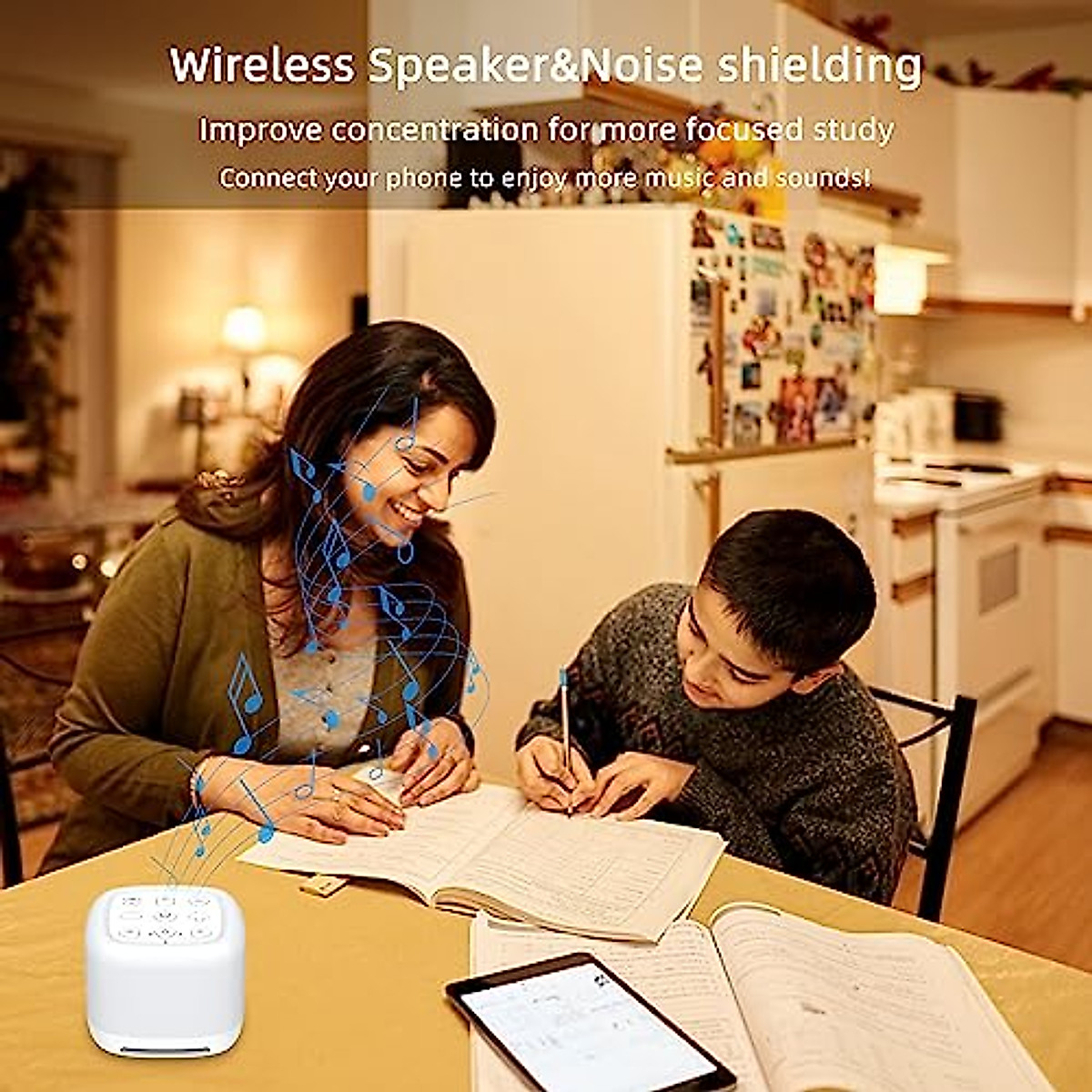 White Noise Sound Machine for Adults Baby & Night Light & Wireless Speaker 3 in 1, Portable White Noise Machine with 40 Soothing Sounds and 8 Colors Light for Sleeping, Relaxation, Privacy, Study