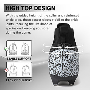 Mens Soccer Cleats Women Football Cleats Tacos De Futbol para Hombre Soccer Shoes Football Shoes for Turf Futsal Shoes Cleats Football Turf Cleats Professional Football Training Boots AG FG