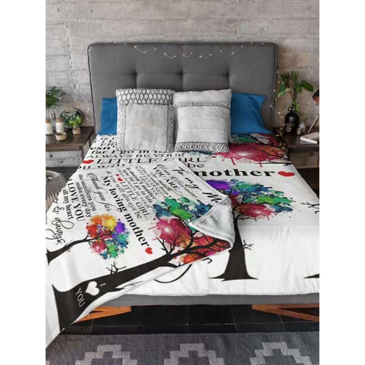 Soft Fleece Mother Blanket for Mom, from Daughter, Warm Throw Blanket, Birthday Gifts for Mom 50" x 60"