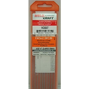 Tungsten Electrode, Ceriated, 3/32 in, PK10