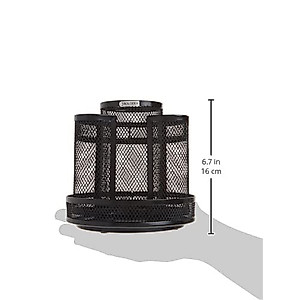 Rolodex Mesh Collection Spinning Desk Sorter, Black (1773083)