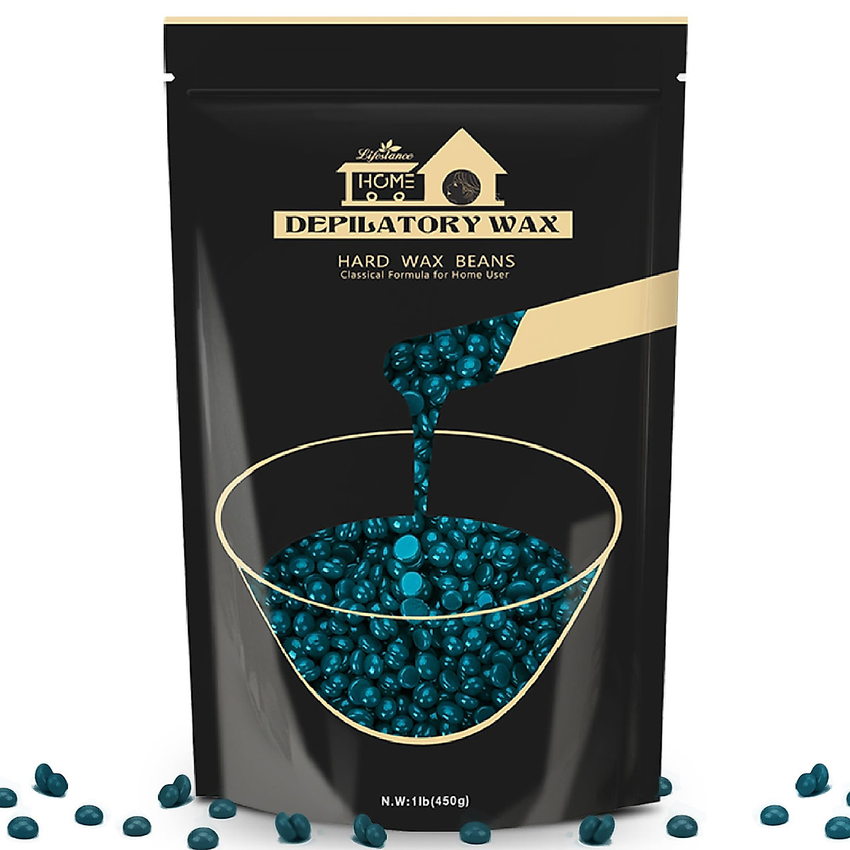 Lifestance Hard Wax Beads, 1lb Waxing Beads, Brazilian Bikini Wax,Hard Wax Hair Removal for Face, Body, Legs, Pearl Beads for Wax Warmers