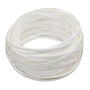 RNY Plastic Rattan Synthetic Wicker Repair Material for Knit and Chair Table Basket (White, 45), 45 ft