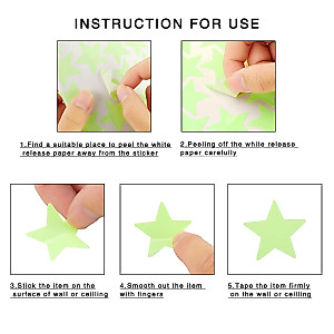 Realistic Glow in The Dark Stars and Moon, 500pcs Glow Stars and Shooting Star, Adhesive Glow Stars for Kids Bedroom,Luminous Stars Stickers Create a Realistic Starry Sky,Room Decor,Wall Stickers