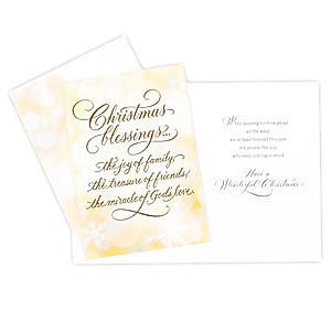 Hallmark Religious Christmas Boxed Cards, Christmas Blessings (12 Cards and 13 Envelopes)