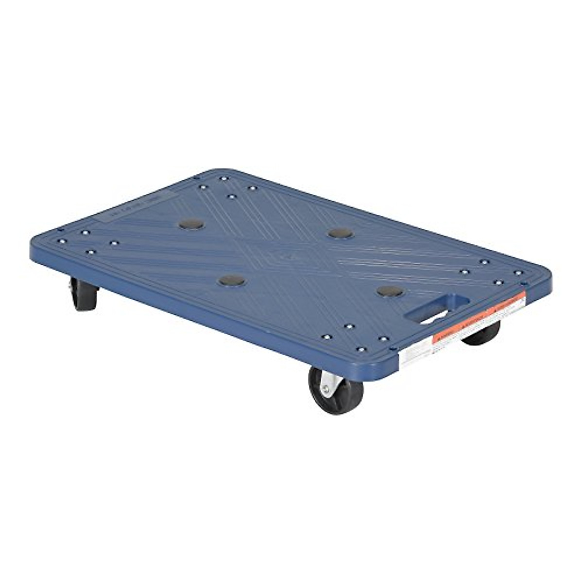 Vestil POS-1624 Plastic Dolly with Molded Handle, 220 lbs Capacity, 23-3/8" Length x 15-1/2" Width x 4-1/2" Height Deck