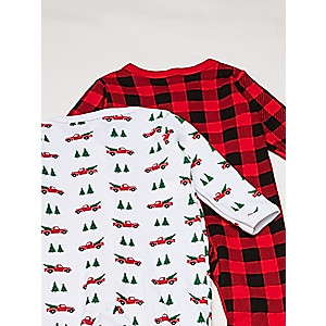 Hudson Baby Unisex Baby Cotton Sleep and Play Coverall, Christmas Tree, 0-3 Months 3M US