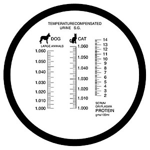 Ade Advanced Optics RHC-300ATC 3-in-1 Clinical Refractometer for Veterinary Dog, Cat and Human, Specifies Urine Specific Gravity, Total Serum Protein and Refractive Index