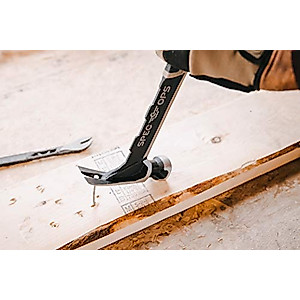 Spec Ops - SPEC-M22CF Tools Framing Hammer, 22 oz, Rip Claw, Milled Face, Shock-Absorbing Grip, 3% Donated to Veterans Black/Tan